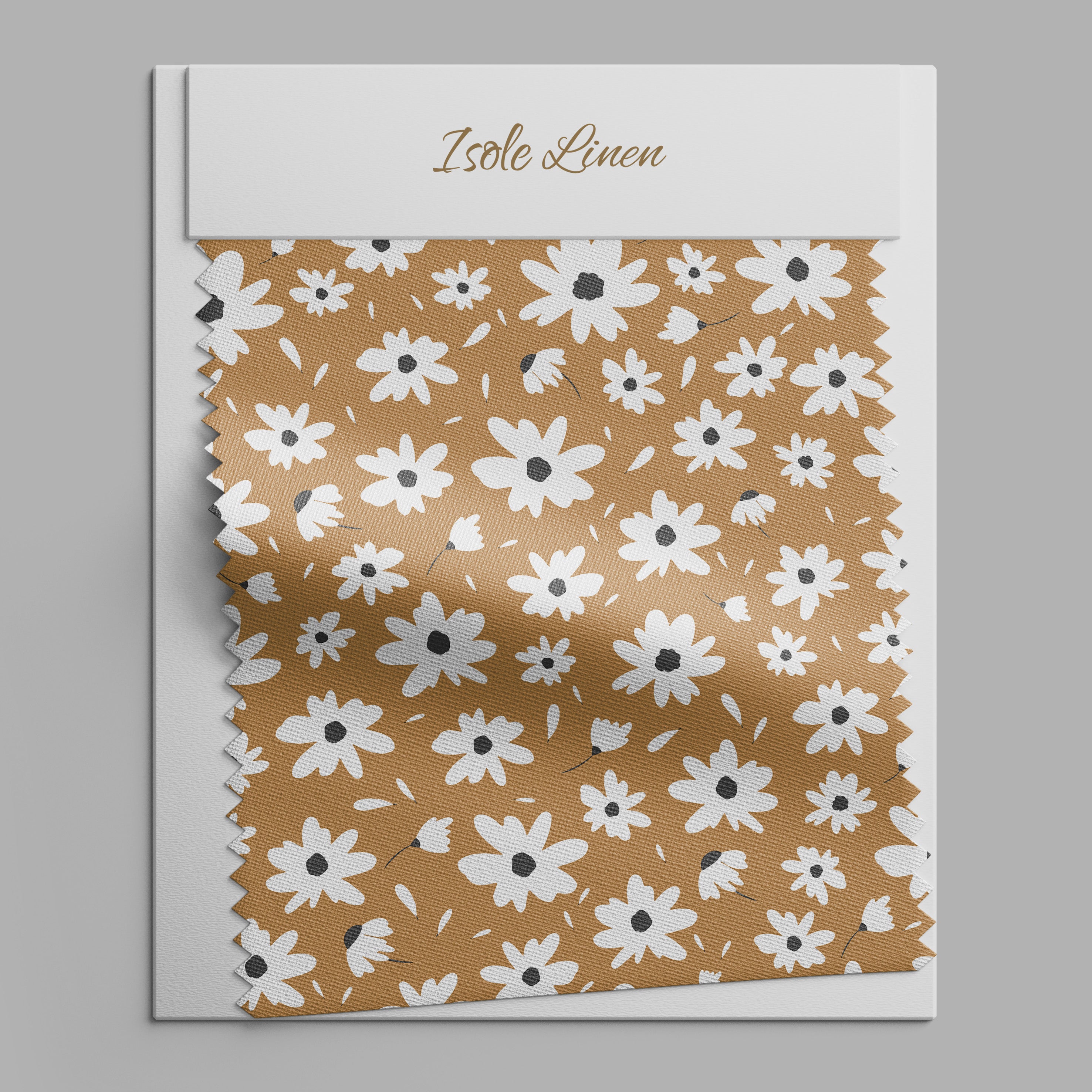 Retro Floral Print Linen By The Yard or Meter, Retro Funky Flowers Pri ...