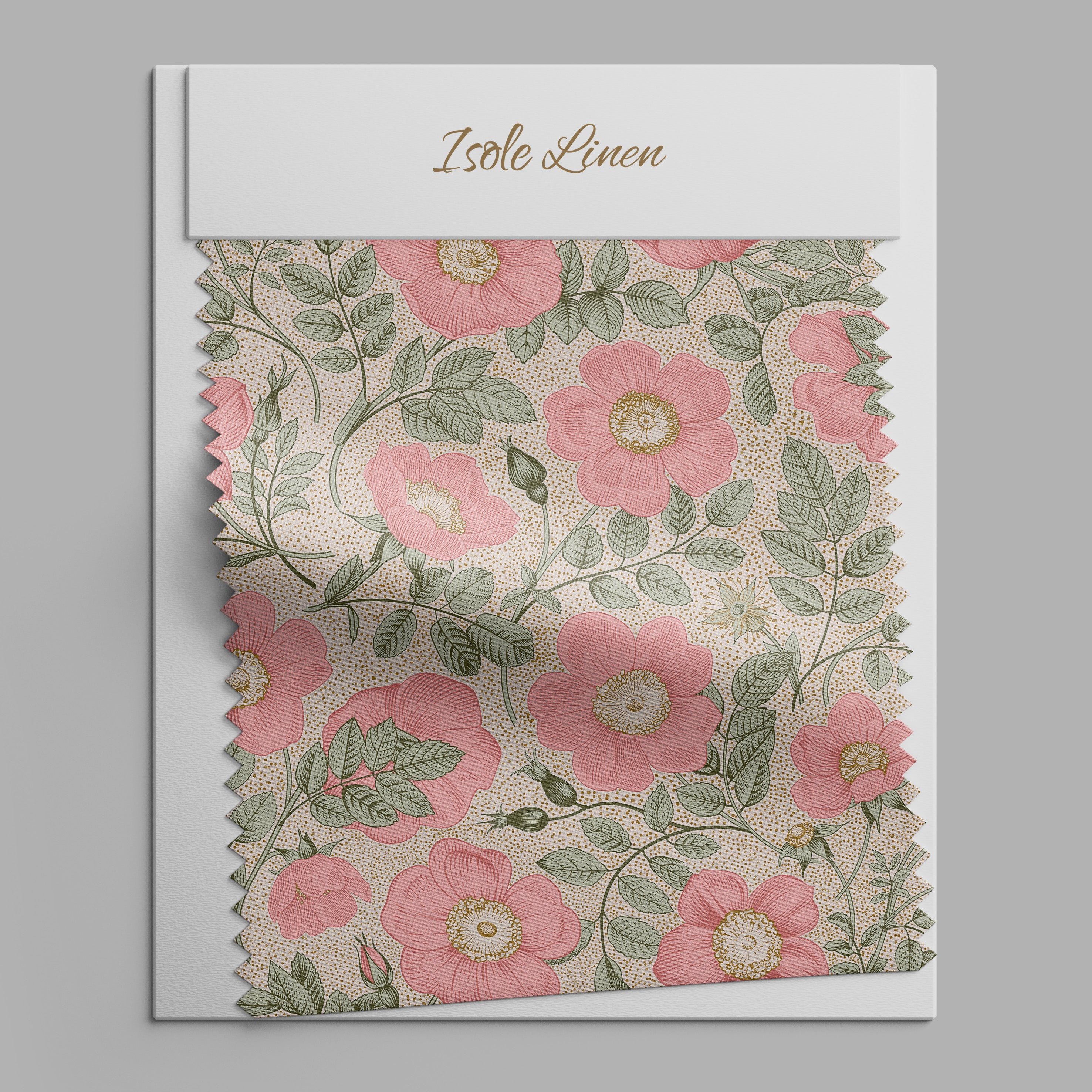 Vintage Floral Linen By The Yard or Meter, Vintage Botanical Flowers P ...