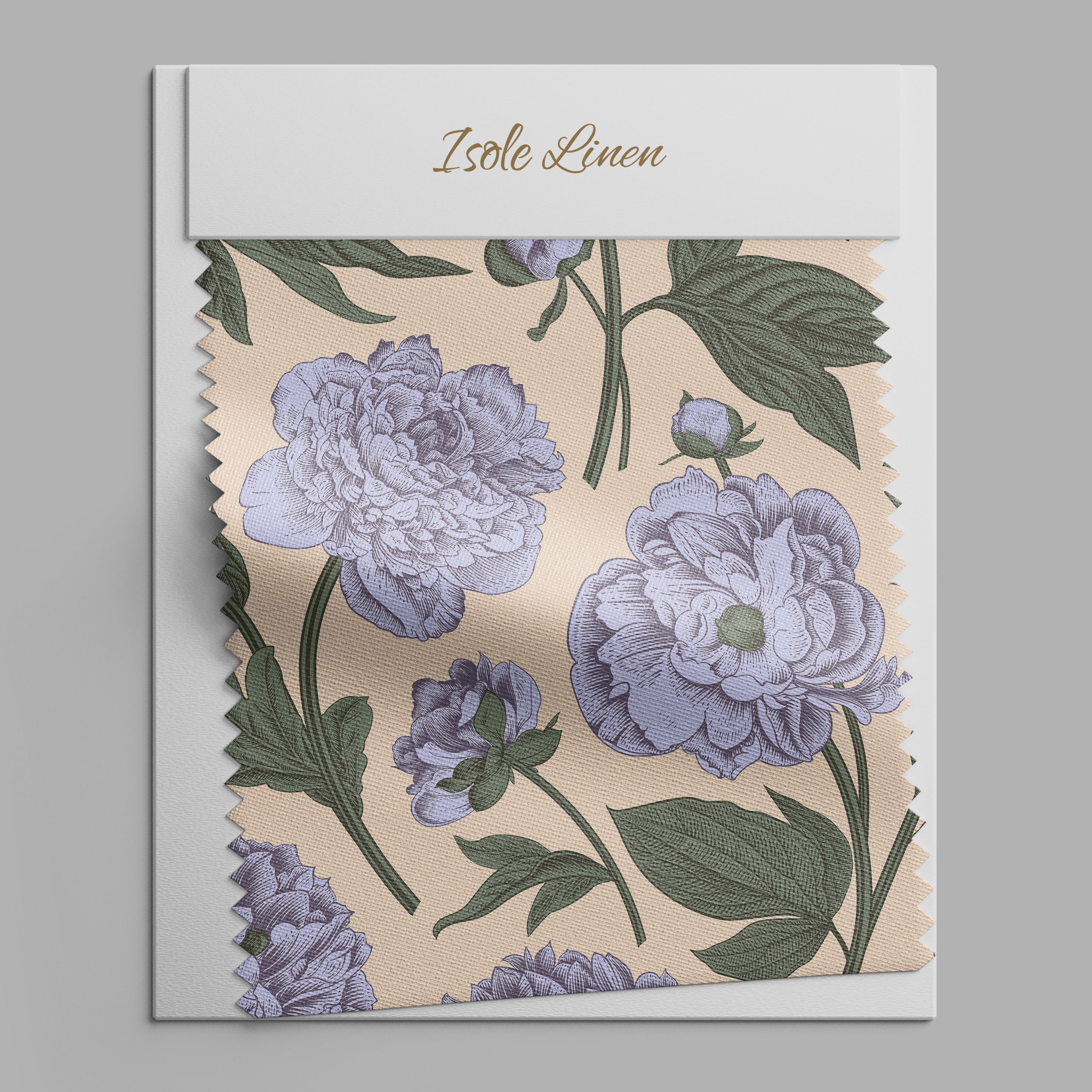 Vintage Floral Print Linen By The Yard or Meter, Vintage Botanical Flo ...