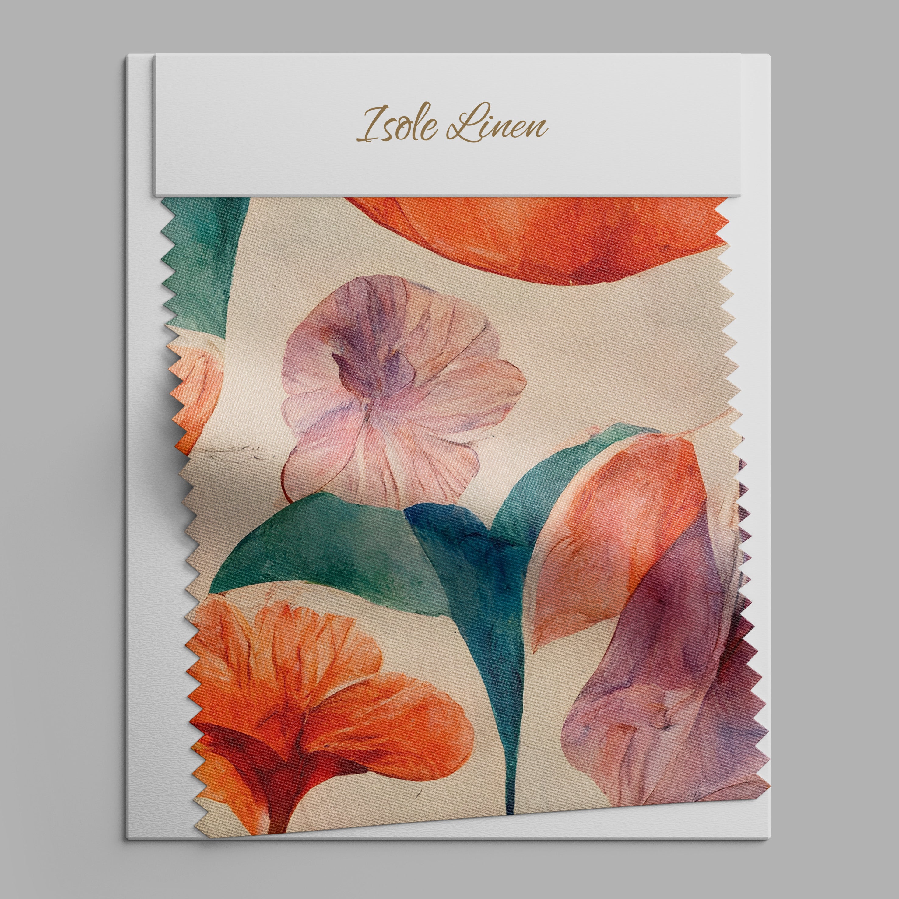 Watercolor Linen By The Yard or Meter, Watercolor Floral Print Linen F ...